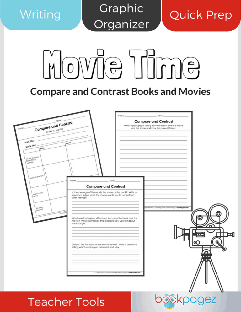 Movie Time: Compare and Contrast Books and Movies - BookPagez