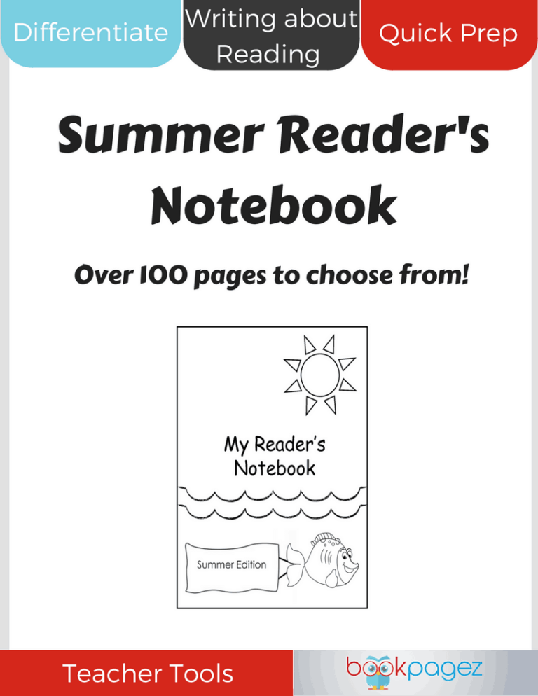 Summer Reader's Notebook - BookPagez